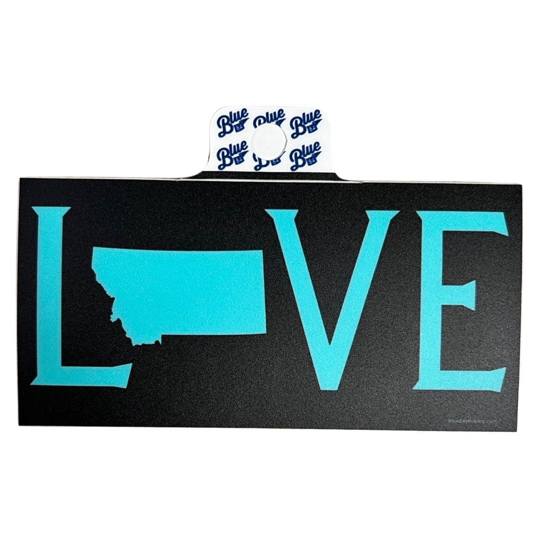 Montana Sticker Teal and Black Love | I Love Montana Teal Sticker ...