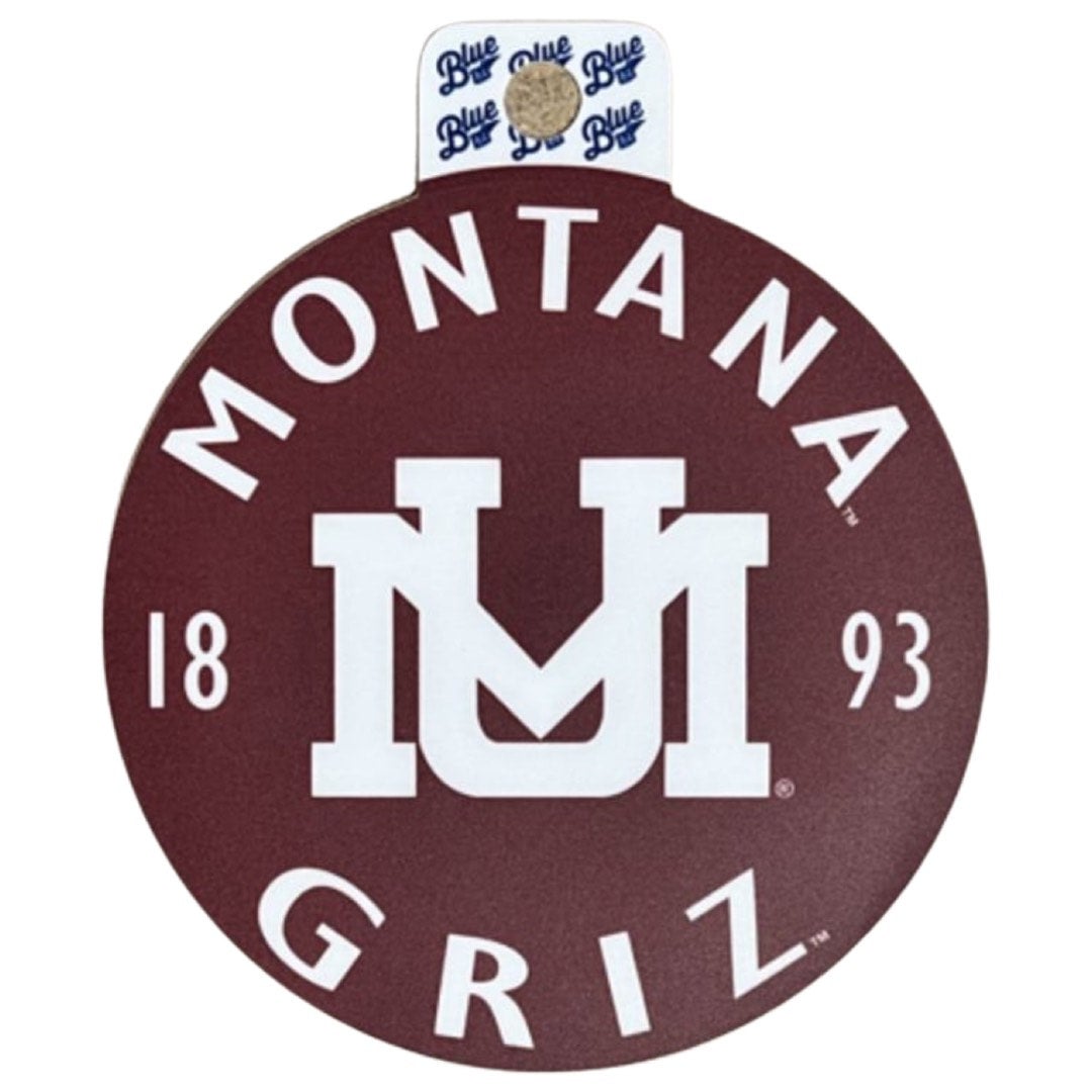 UM Sticker Round UM Montana Griz 1893 | PaddleHeads Post