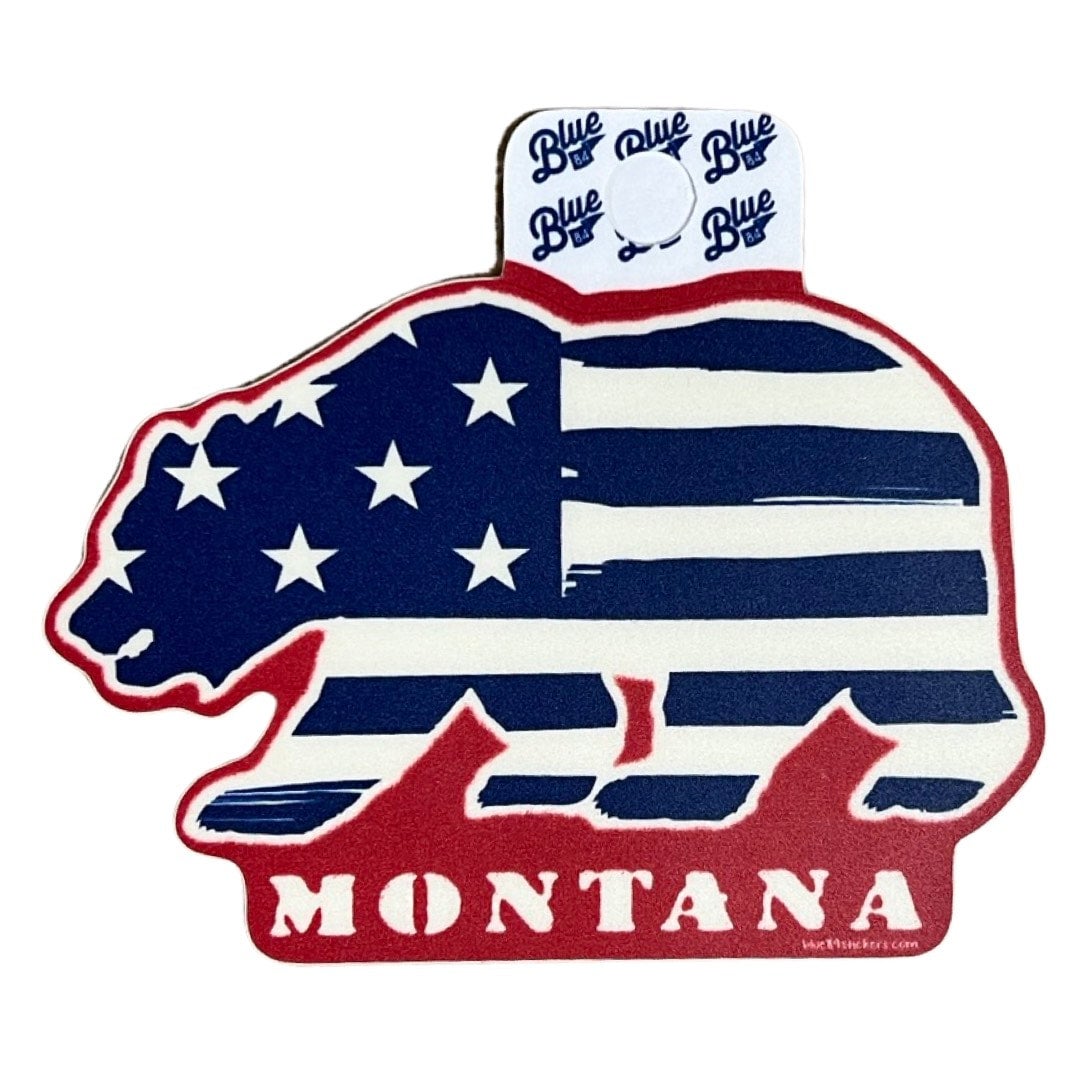 Montana Sticker Stars and Stripes Bear Montana | Montana Sticker ...