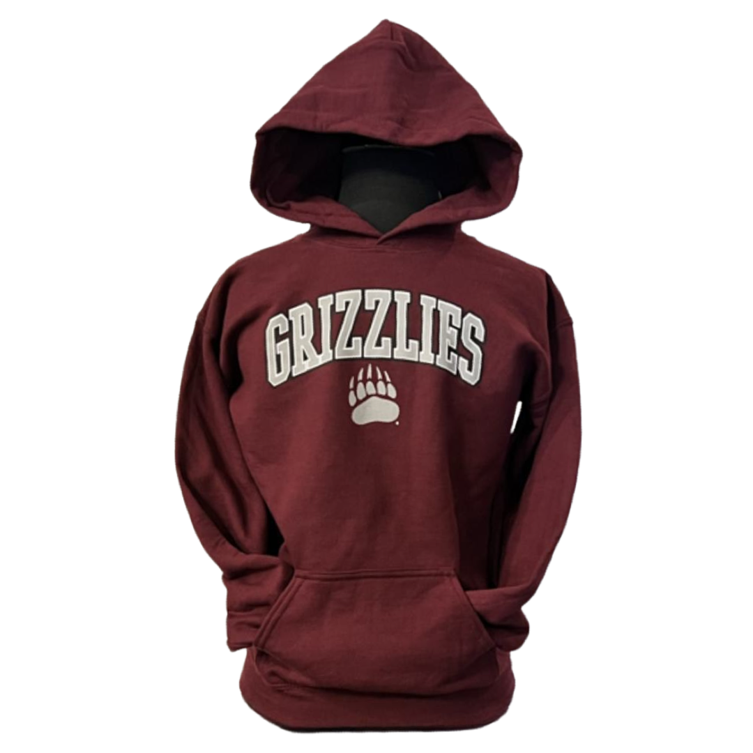 Montana Grizzlies Youth Griz with Paw Hoodie | PaddleHeads Post