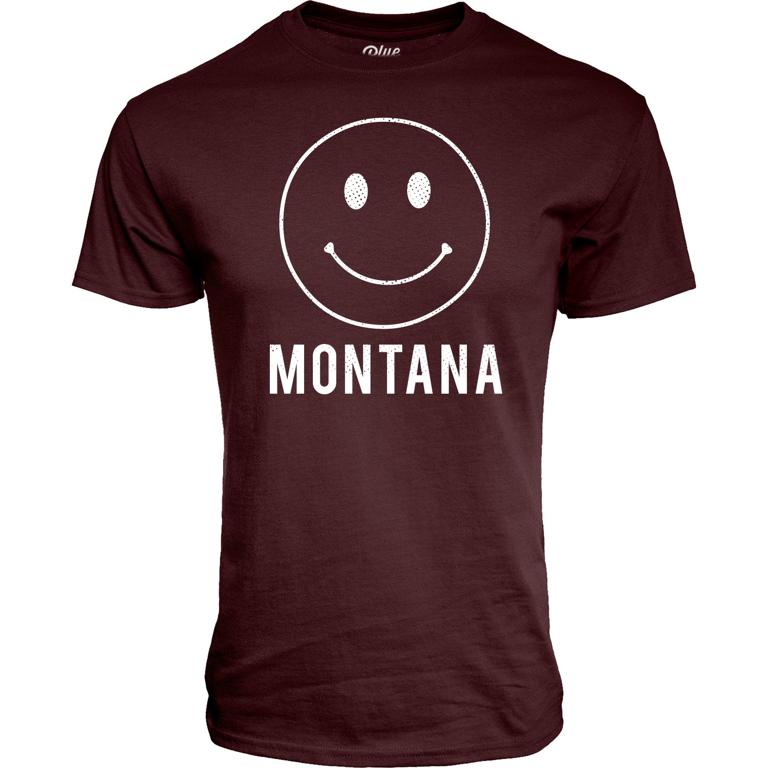 Montana Smiley Face Maroon Tee | PaddleHeads Post